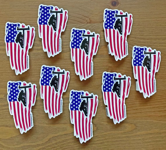 Lineman Flag Climbing Sticker Lineman Sticker Lineman Gift | Etsy