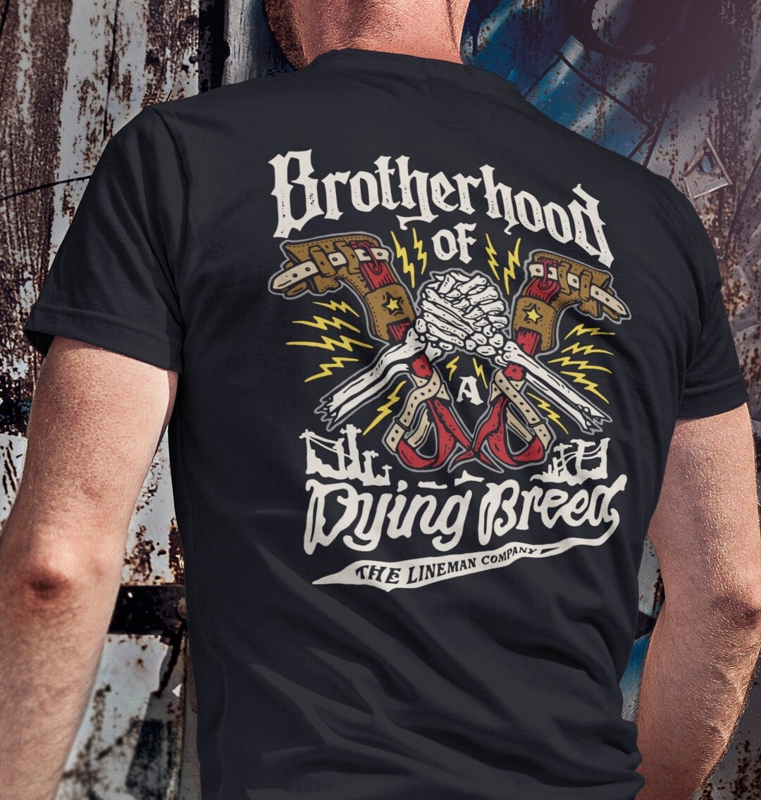 Brotherhood of A Dying Breed, Lineman Gaffs T-shirt, Long Sleeve ...