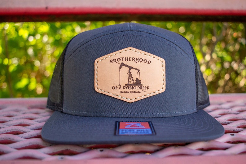 Oilfield Worker Oil Rig Leather Patch Hat Oilfield Gift - Etsy