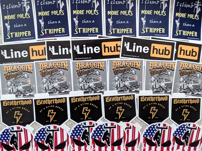 Lineman 5 Sticker Pack Lineman Sticker Lineman Gift Lineman - Etsy
