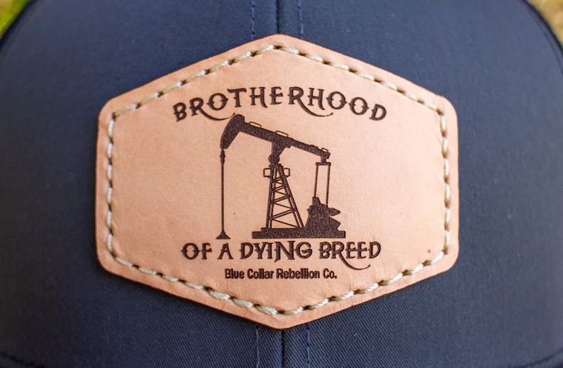 Oilfield Worker Oil Rig Leather Patch Hat Oilfield Gift - Etsy