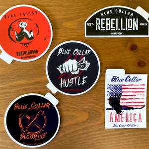 Blue Collar Hustle, Blue Collar Sticker, Lineman Sticker, Lineman Decal ...
