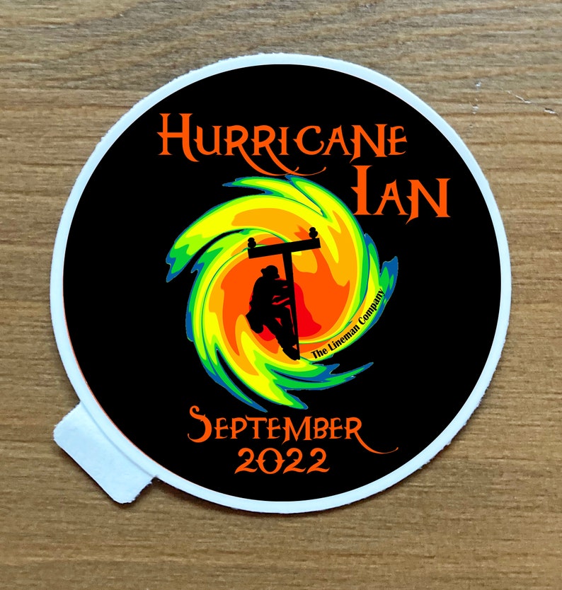 Hurricane Ian Storm 2022 Lineman Sticker Lineman Gift - Etsy