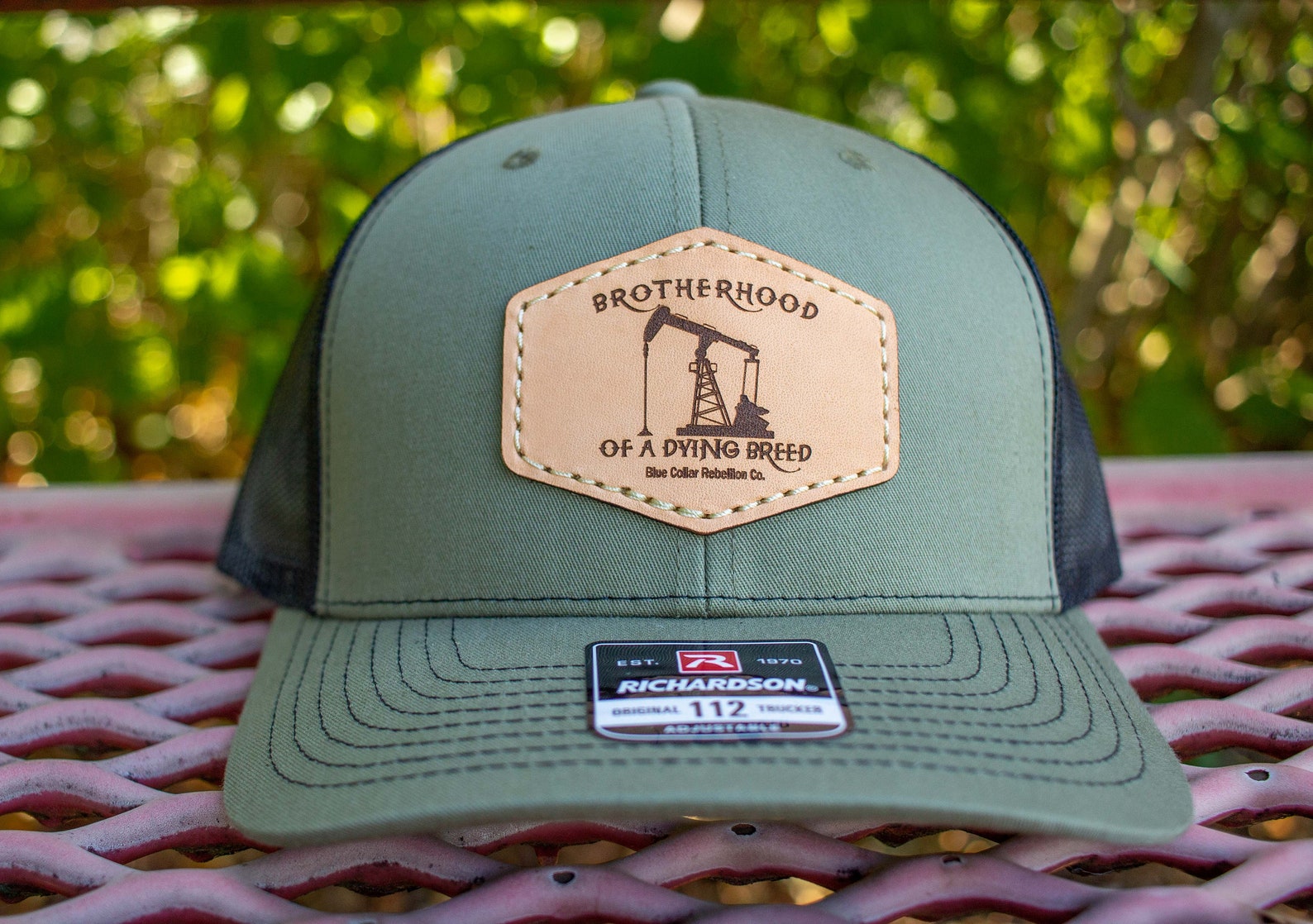 Oilfield Worker Oil Rig Leather Patch Hat Oilfield Gift - Etsy