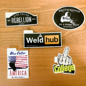 Weldhub Sticker, Blue Collar Sticker, Welder Sticker, Hardhat Sticker ...