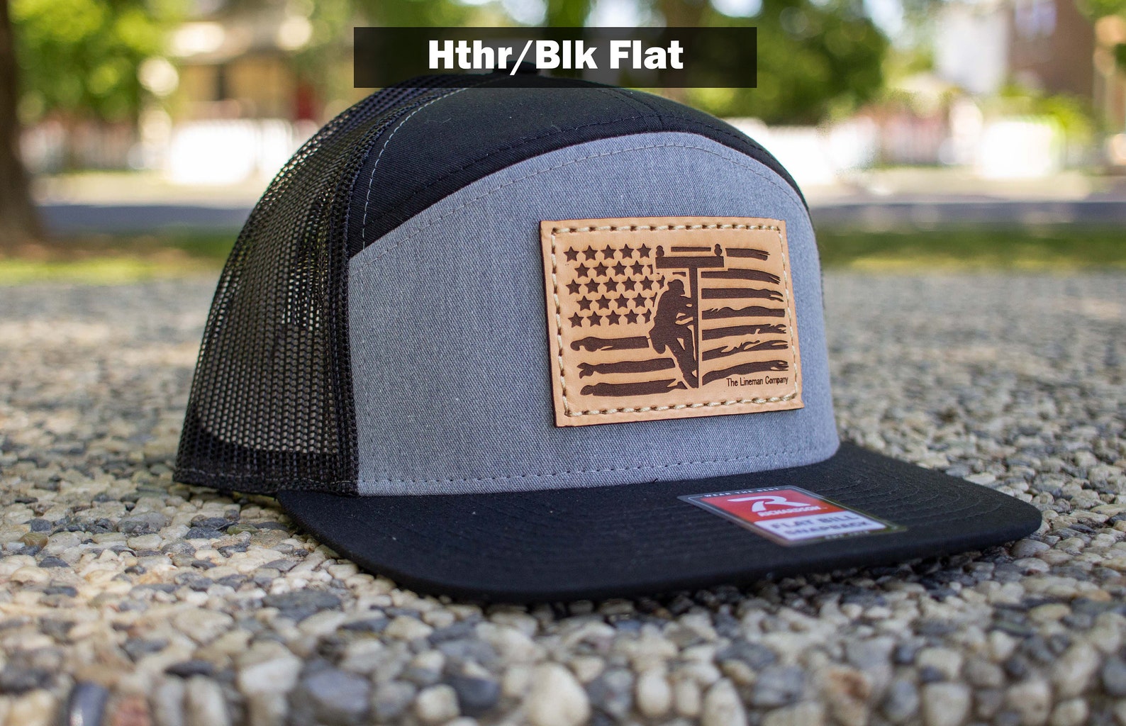 Lineman American Flag Leather Patch Hat Journeyman Lineman - Etsy