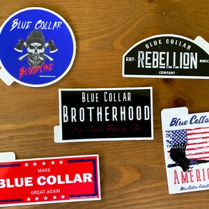 Blue Collar Brotherhood Patch, Lineman Sticker, Blue Collar Sticker ...
