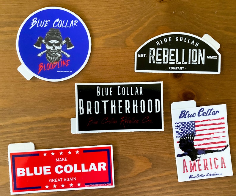 Blue Collar Brotherhood Patch Lineman Sticker Blue Collar | Etsy