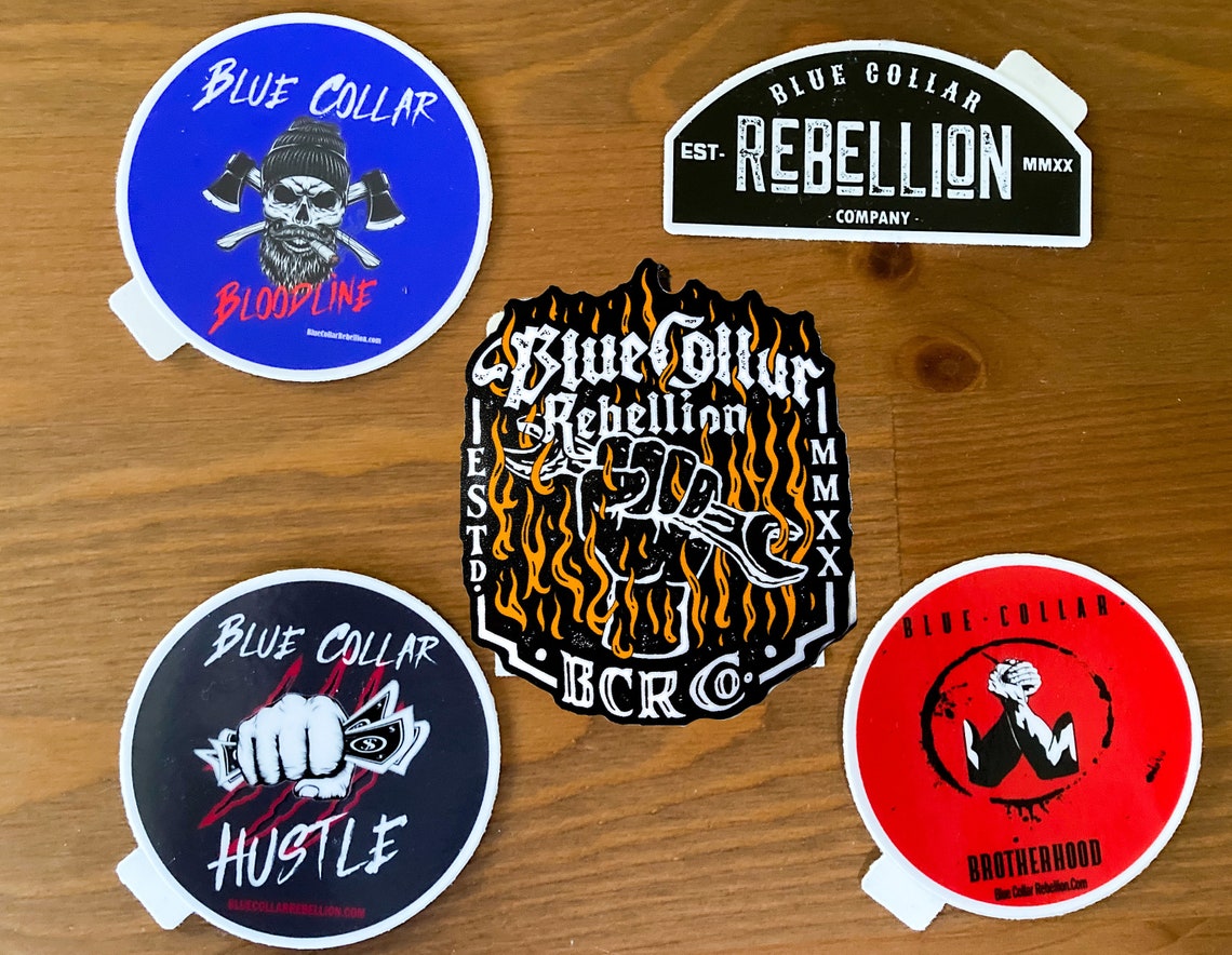 Blue Collar Rebellion Company, Blue Collar Sticker, Lineman Sticker ...