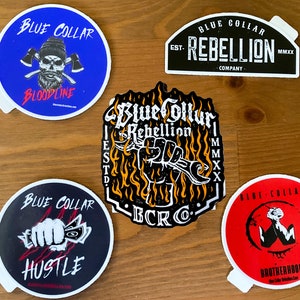 Blue Collar Rebellion Company, Blue Collar Sticker, Lineman Sticker ...