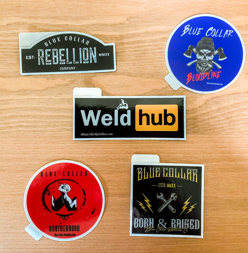 Weldhub Sticker Blue Collar Sticker Welder Sticker Hardhat - Etsy