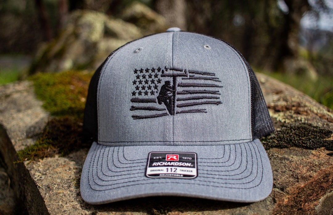 Lineman, Flag, American Flag, Embroidered Hat, Journeyman Lineman Hat ...