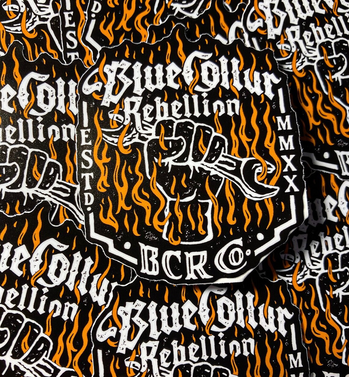 Blue Collar Rebellion Company, Blue Collar Sticker, Lineman Sticker ...