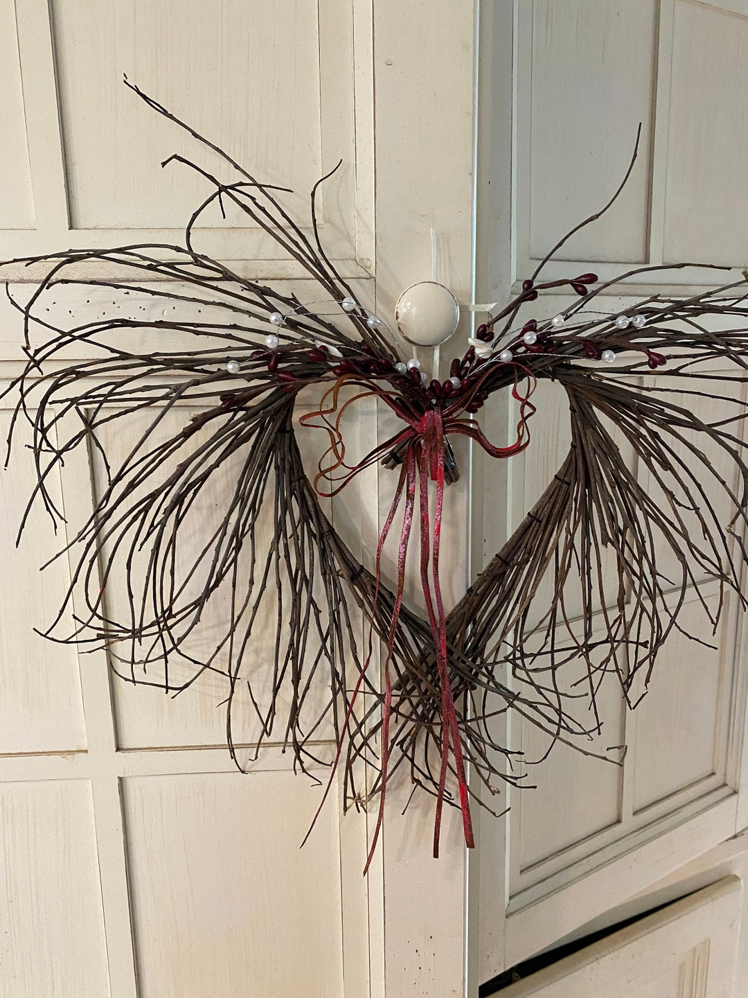 Valentine Rustic Heart Wreath - Etsy