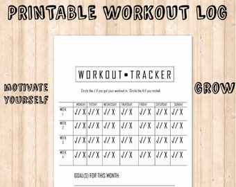 Workout planner | Etsy