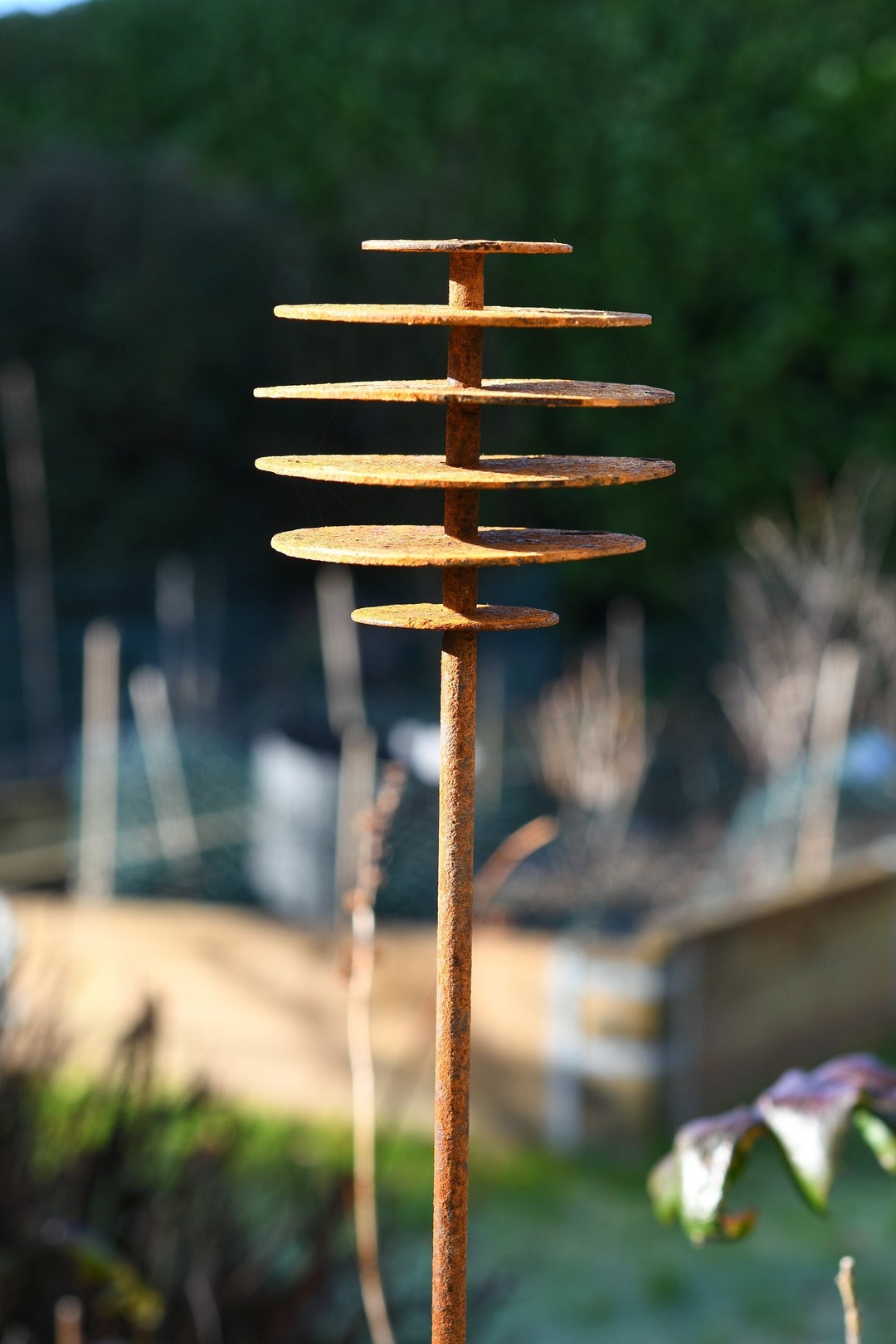 Rusty Garden Ornament for Outdoors | Metal Garden Art | Rusty Garden ...
