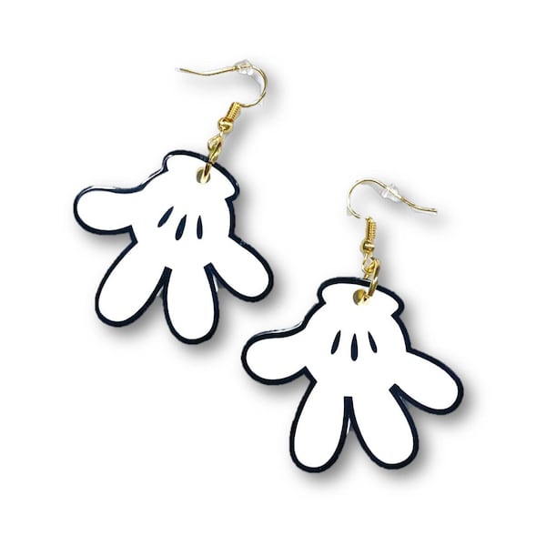 Mickey Mouse Gloves Earrings - Etsy