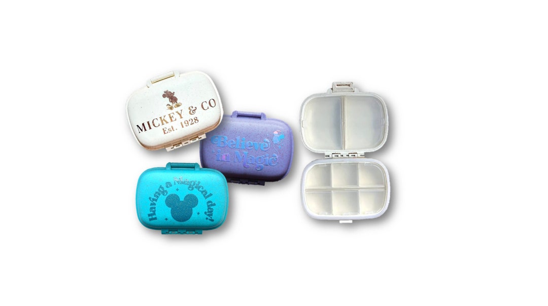 Disney Inspired Pocket Pharmacy | Pill Case | Pill Box Organizer | Mini ...
