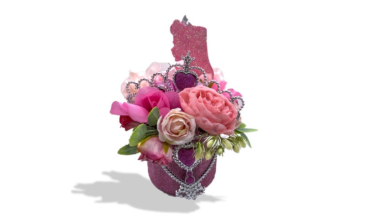 Disney Princess Floral Arrangement Disney Decor Glitter - Etsy