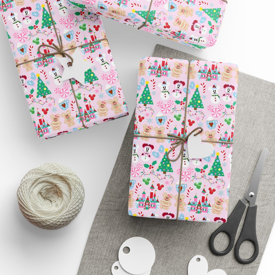 Disney Christmas Wrapping Papers Pastel Pink Disney Accessories Minnie ...