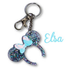 Mouse Ears Keychain | Disney Ears | Glitter Mickey Minnie Ear ...