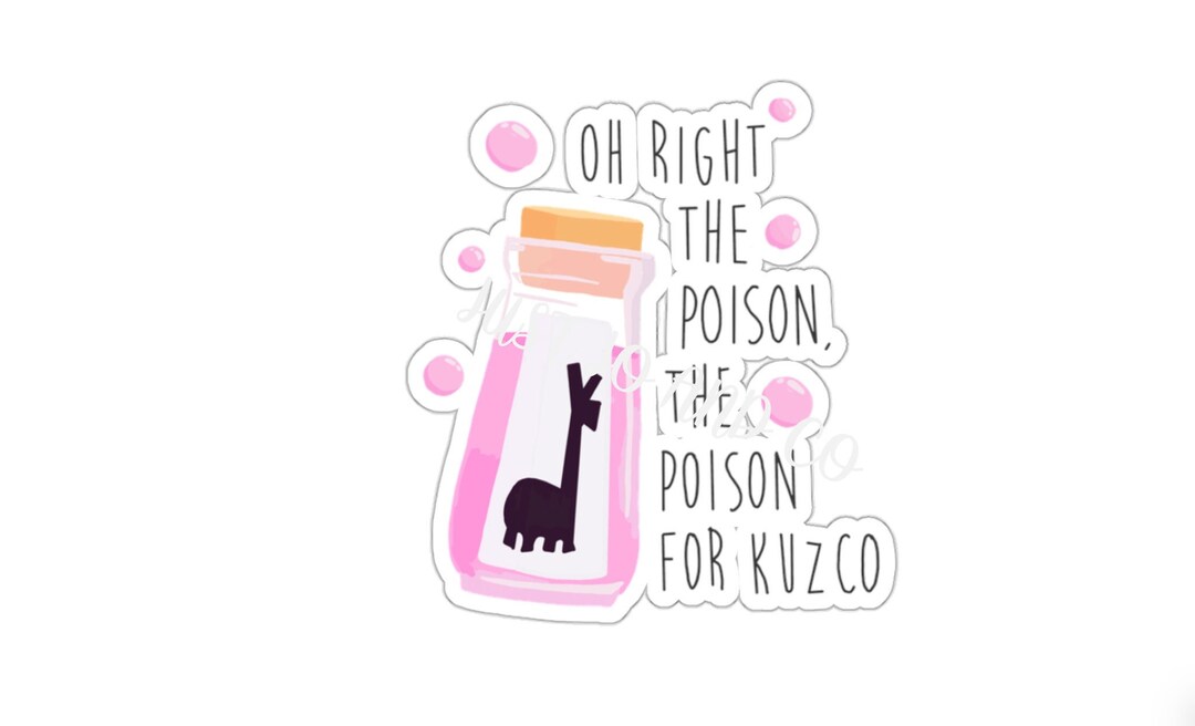 Disney-inspired Sticker Kuzcos Poison Disney Gifts Emperors New Groove ...