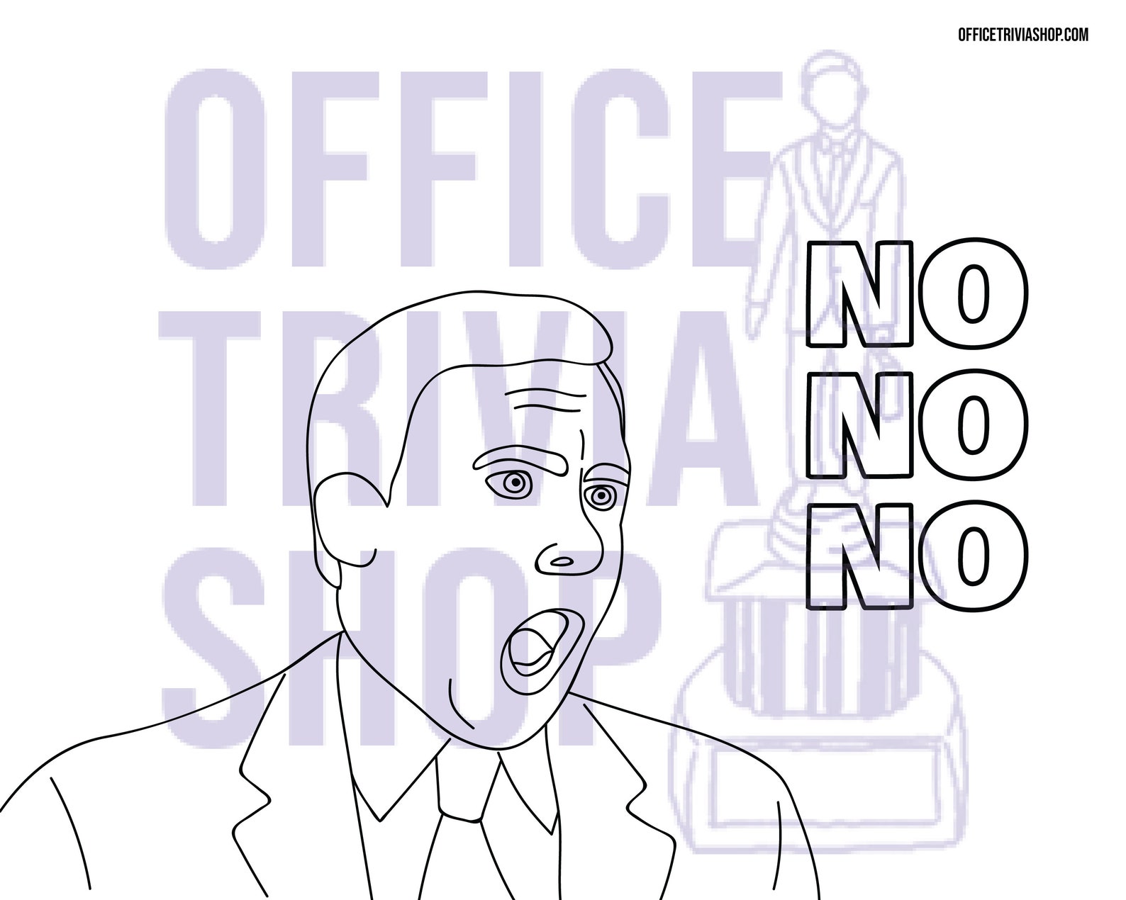 The Office Michael Scott Noooo Coloring Page | the Office Coloring Page ...