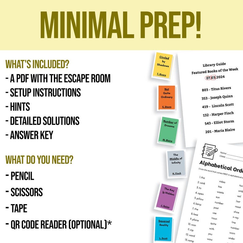 Escape School PDF Game | School Themed Escape Room | PDF Game for ...