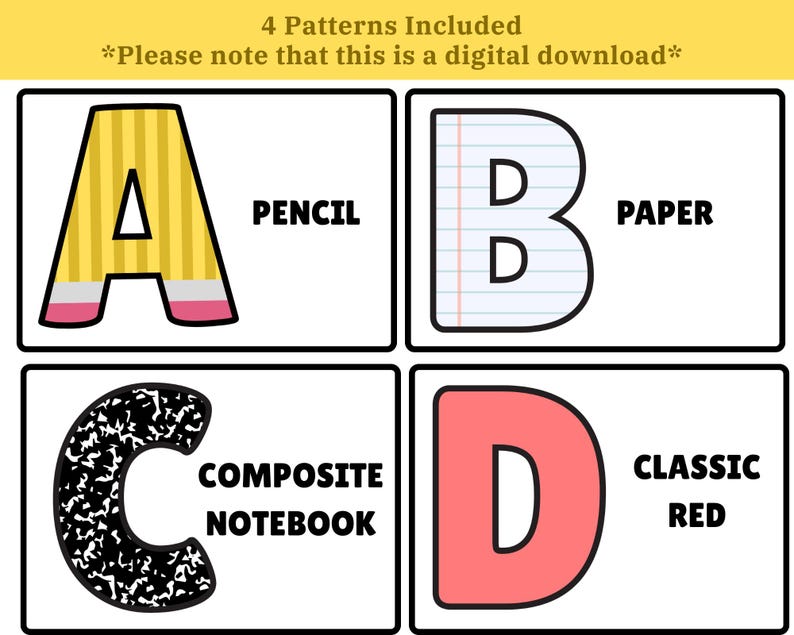 Printable Bulletin Board Letters A-Z | Bulletin Board Printable Letters ...