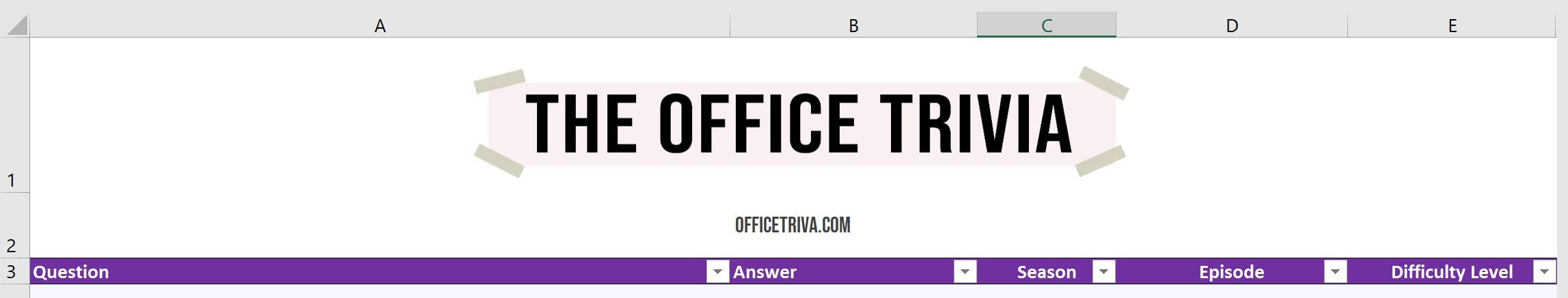 The Office Season 4 Pack A Trivia Game Powerpoint / Excel Trivia Game ...