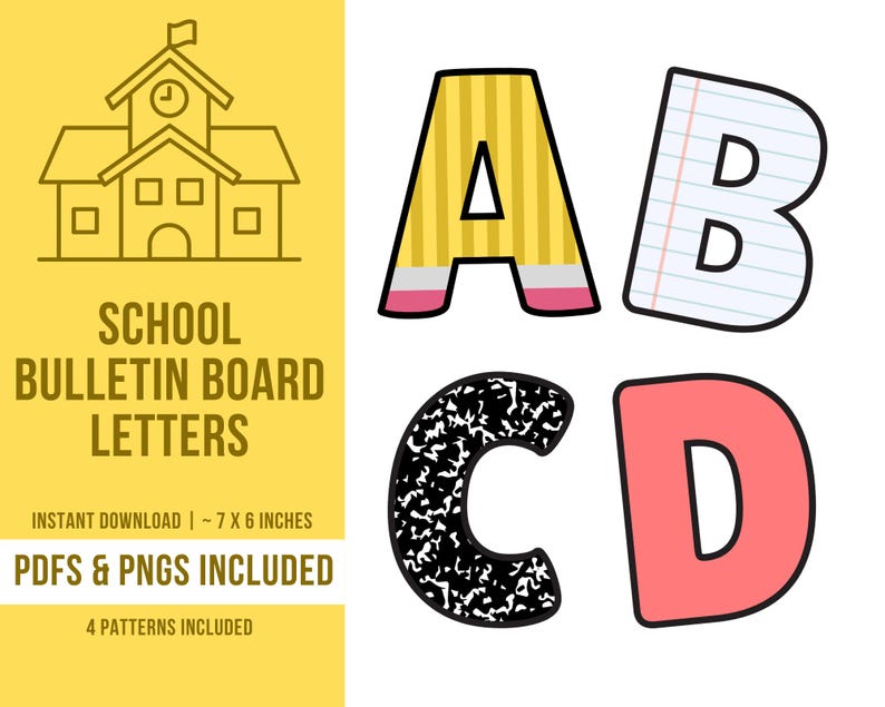 Printable Bulletin Board Letters A-Z | Bulletin Board Printable Letters ...