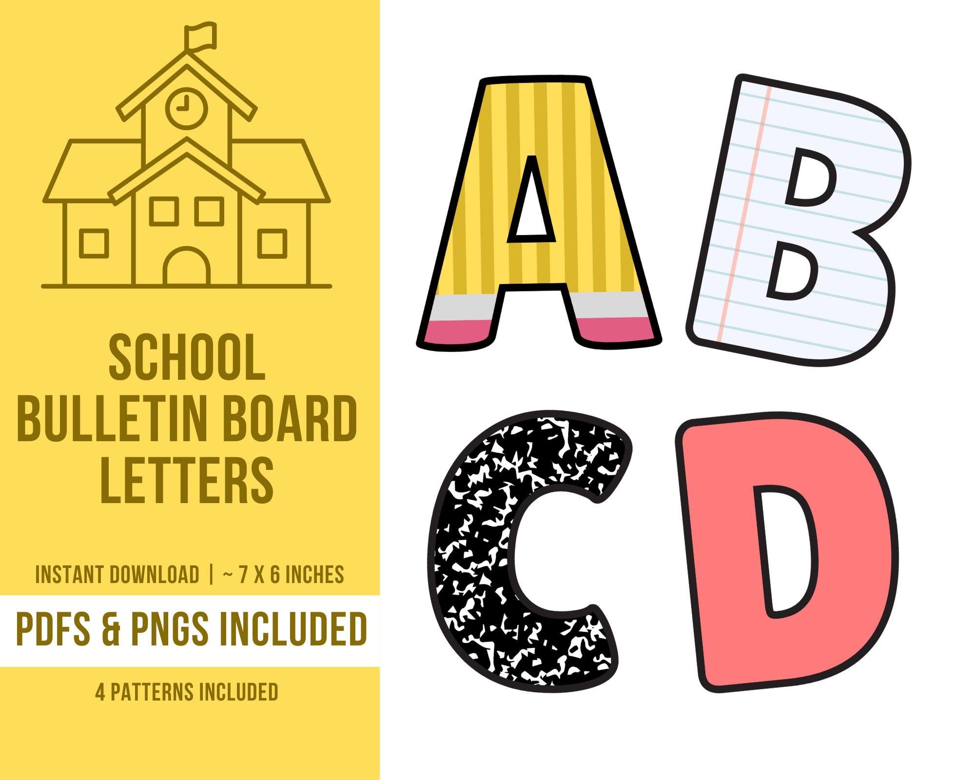 Printable Bulletin Board Letters A-Z | Bulletin Board Printable Letters ...