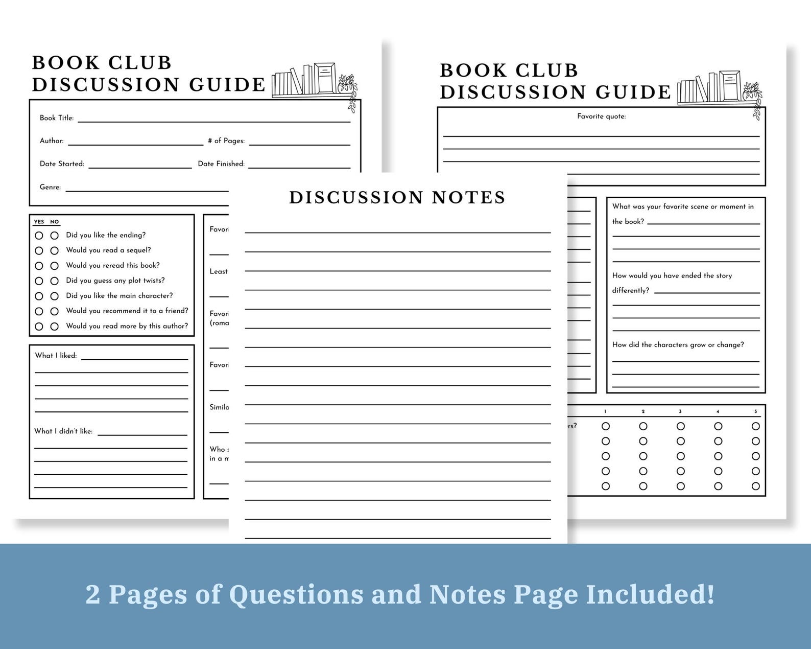 Printable Book Club Discussion Guide | Book Club Discussion Guide ...