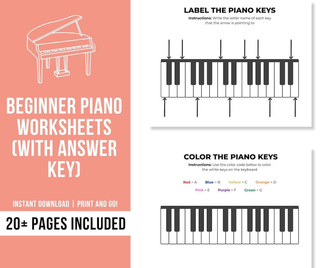 Piano Basics | Music Theory for Beginners | Printable Piano Worksheets ...