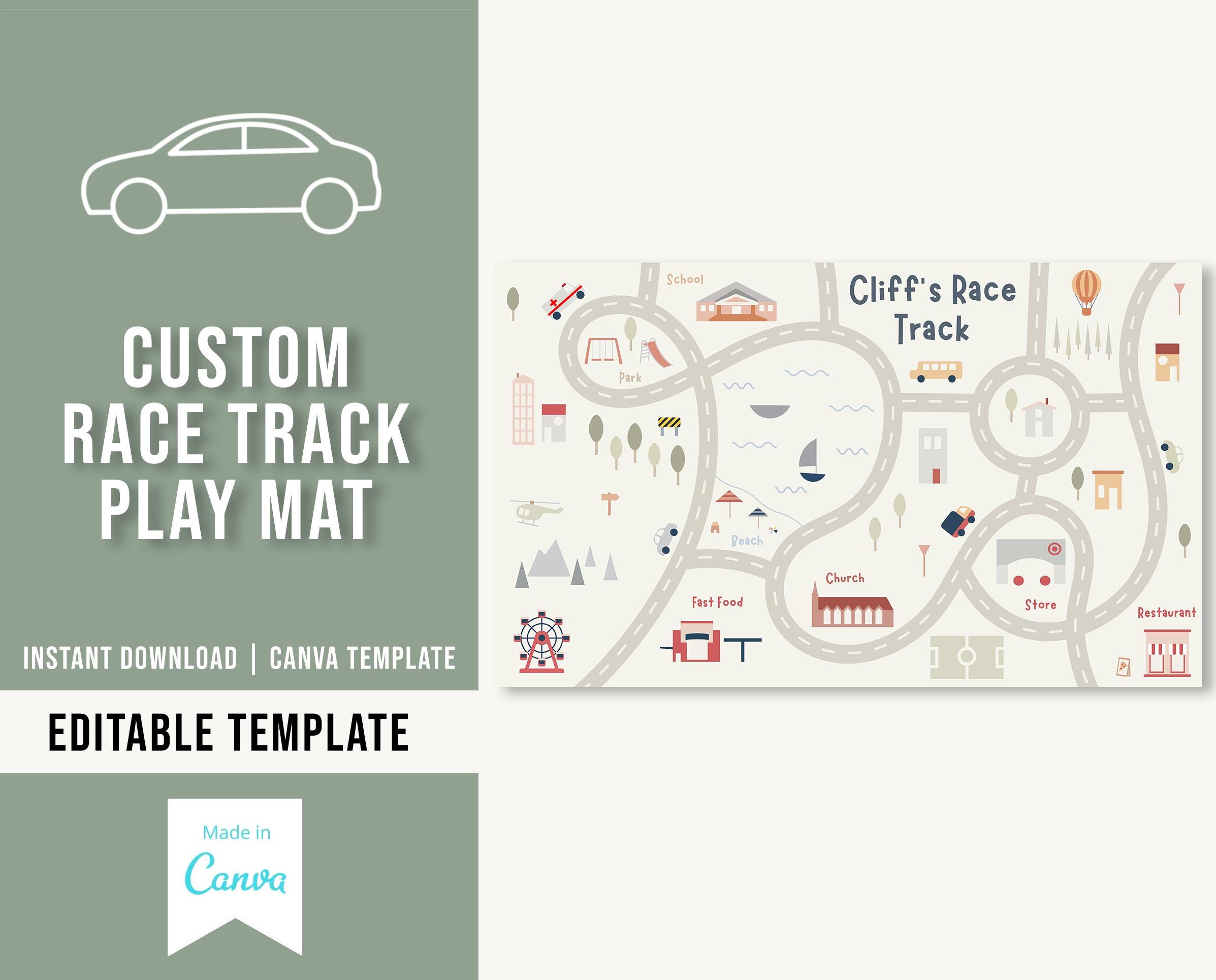 Custom Race Track Banner Template | Personalized Race Track Template ...