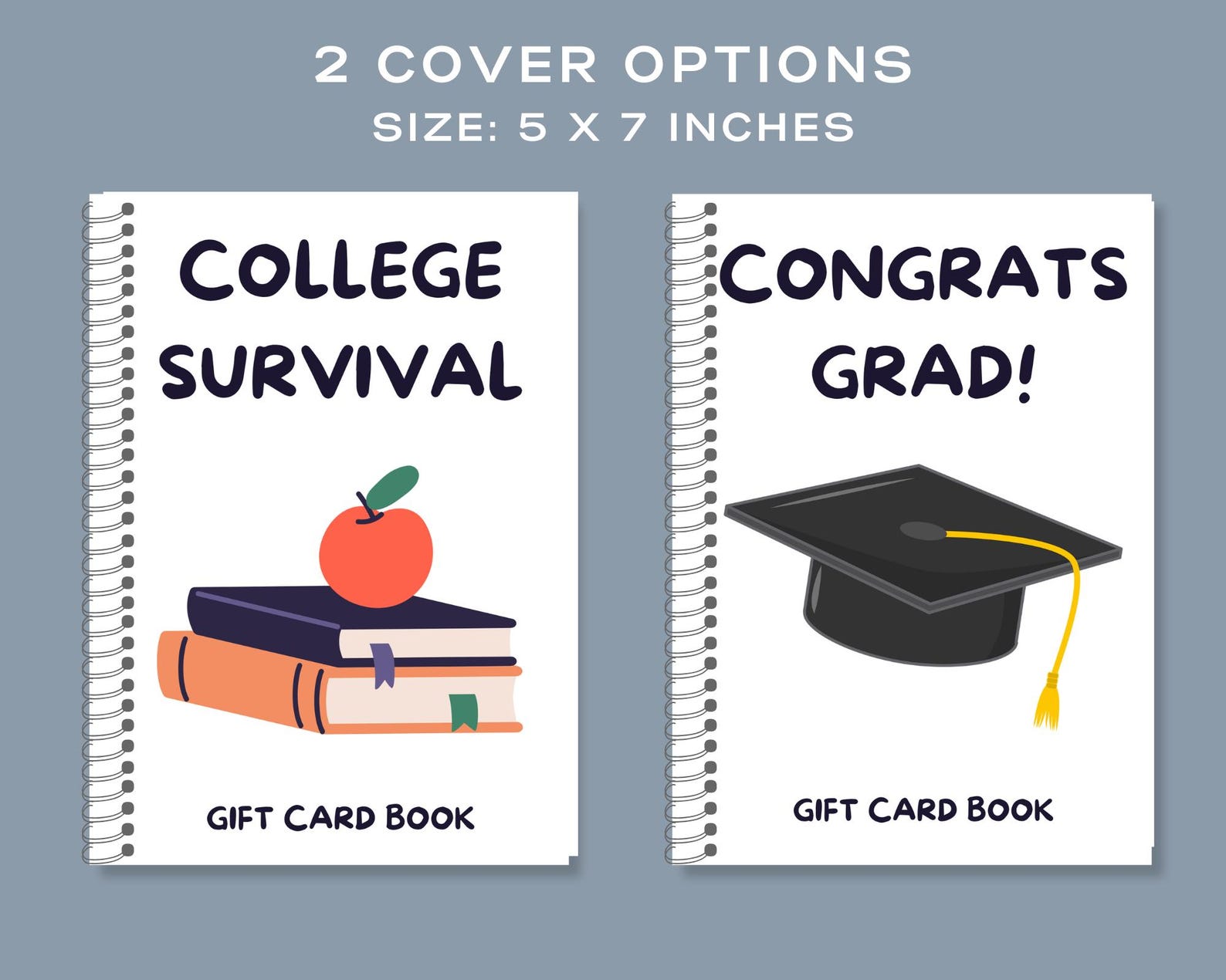 Printable Gift Card Book for Graduation or College | Gift Card Book ...