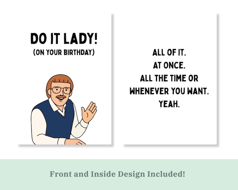 Do It Lady Birthday Card | Chit Birthday Card Tiktok | Do It Lady! | Do ...