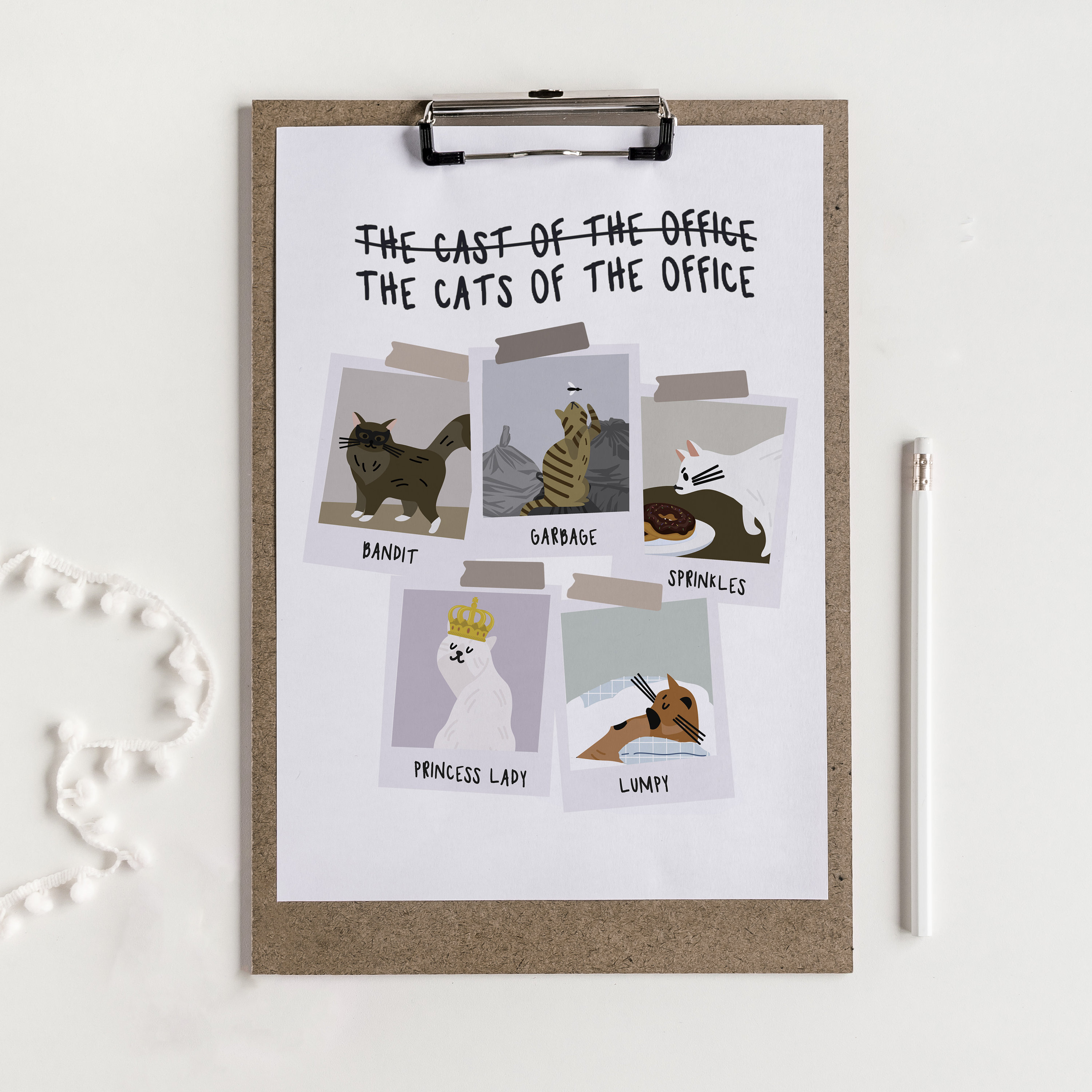 DIGITAL DOWNLOAD 8x10 Cats of the Office Angela Martin's Cats Poster - Etsy