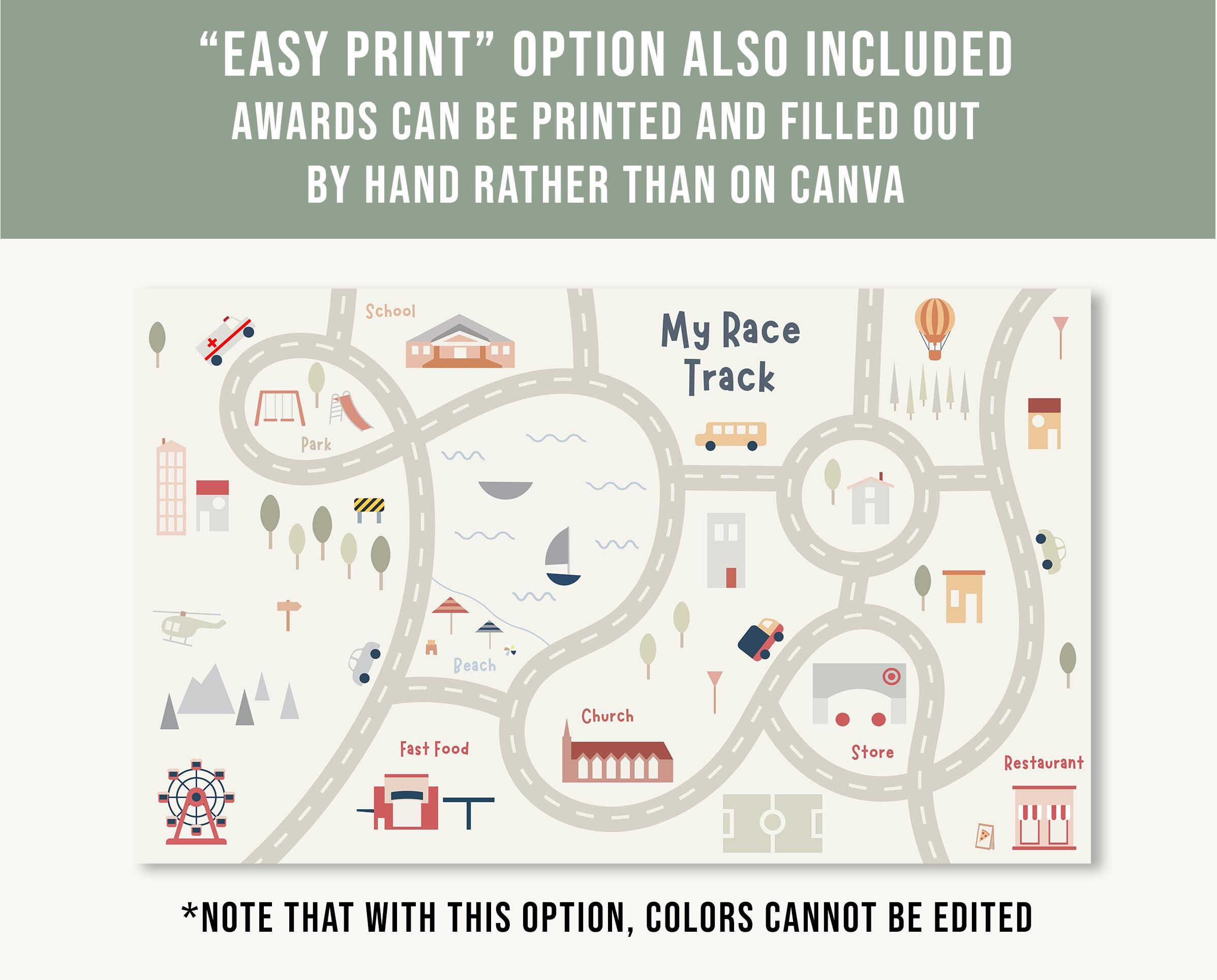 Custom Race Track Banner Template | Personalized Race Track Template ...