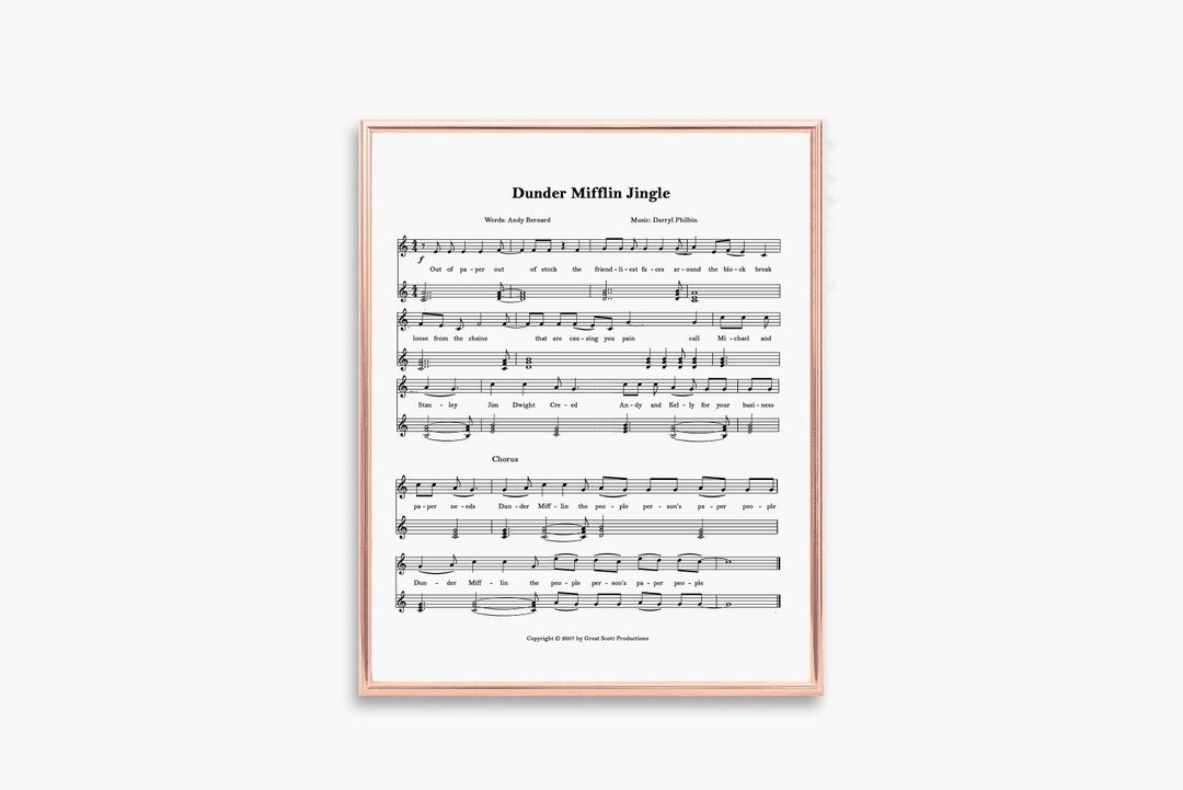 The Office Dunder Mifflin People Person's Paper People Jingle Song ...