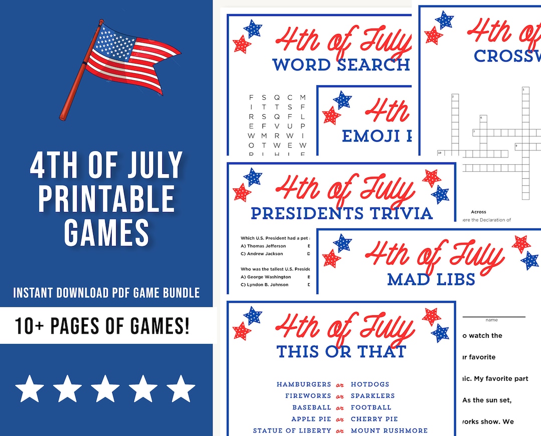 Fourth of July Games | 4th of July Games | 4th of July Game Bundle ...