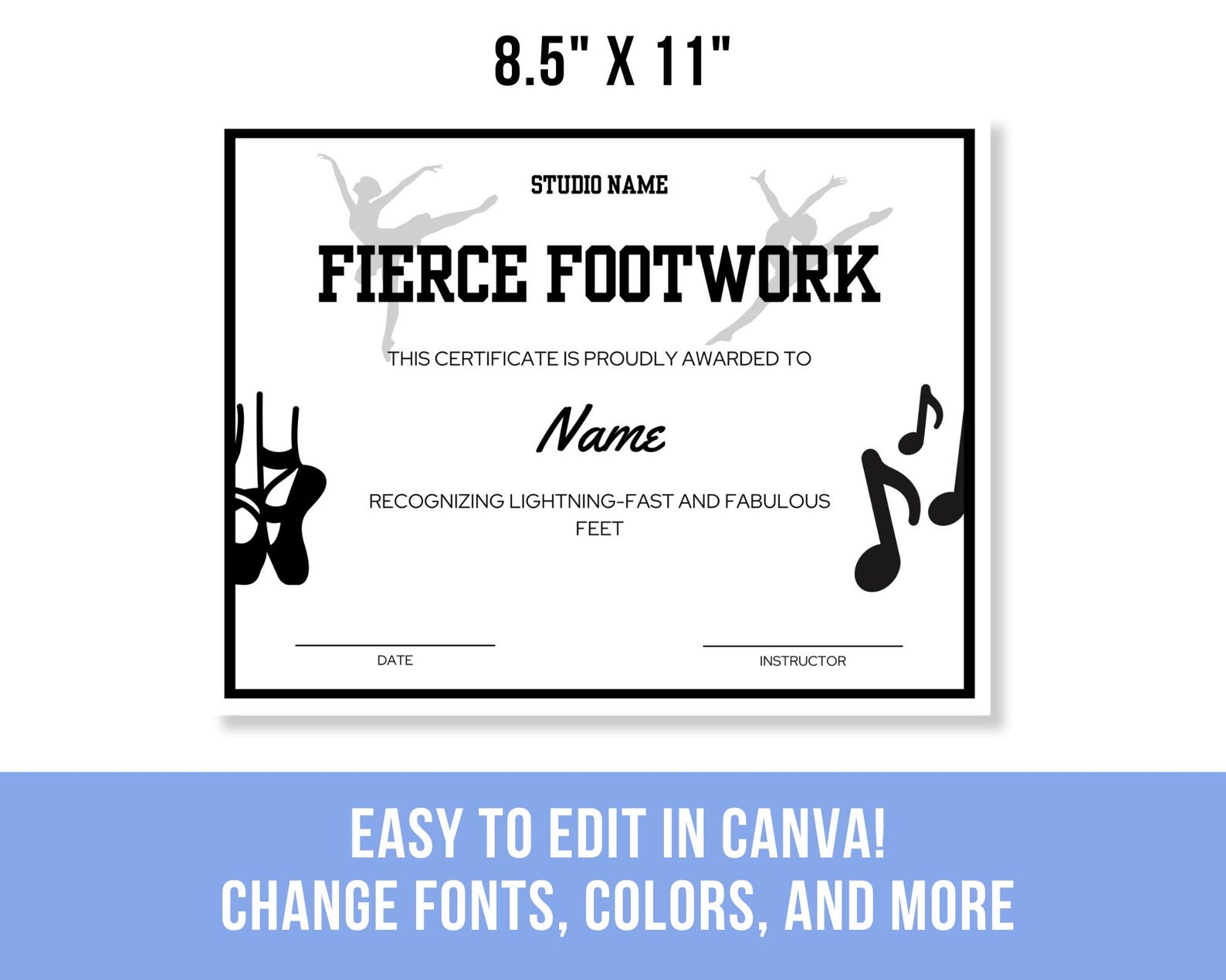 Editable Dance Recital Award Certificates | Dance Recital Awards ...