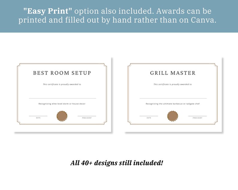Fraternity Award Certificates | Fraternity Awards | Social Club Awards ...