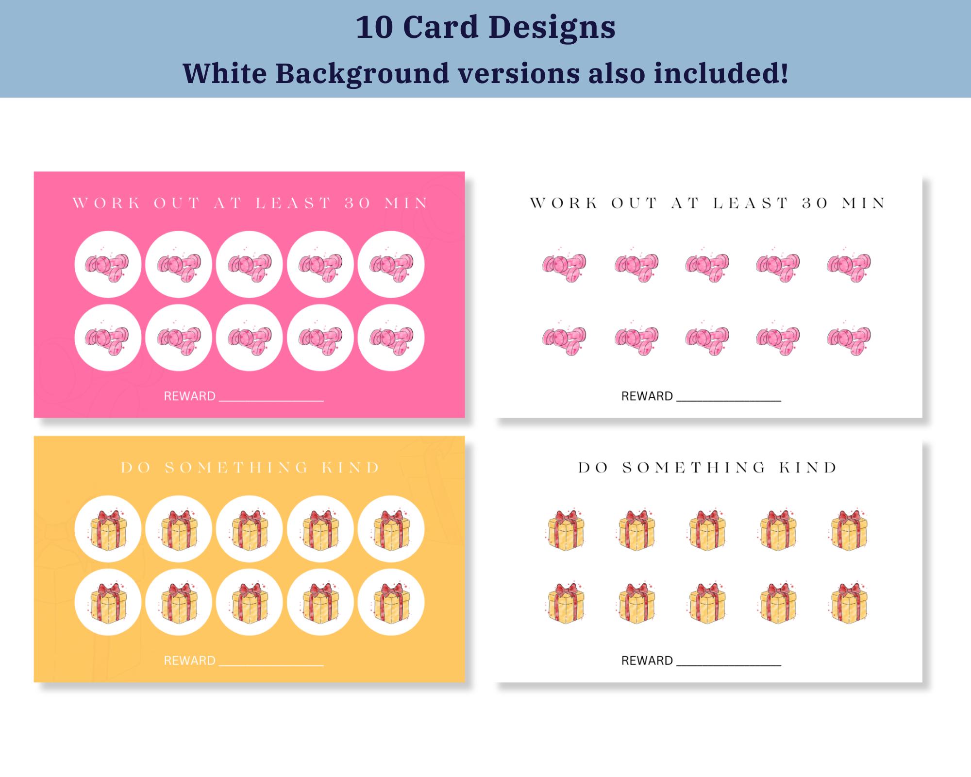 Resolution Punch Cards | Printable Punch Cards | New Years Resolution ...