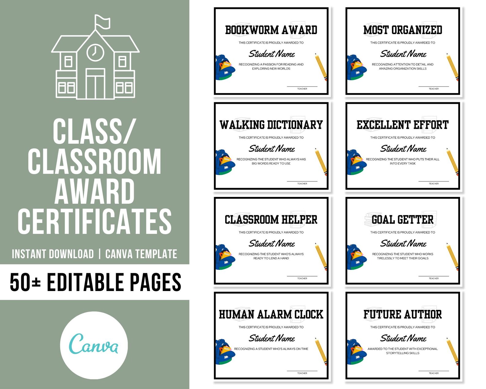 Editable Class Award Certificates | Classroom Awards | End of the Year ...
