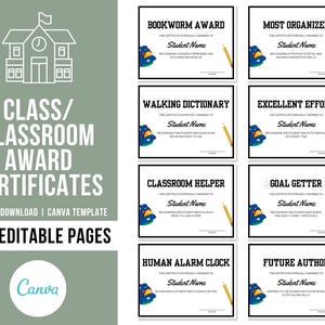 Editable Class Award Certificates | Classroom Awards | End of the Year ...