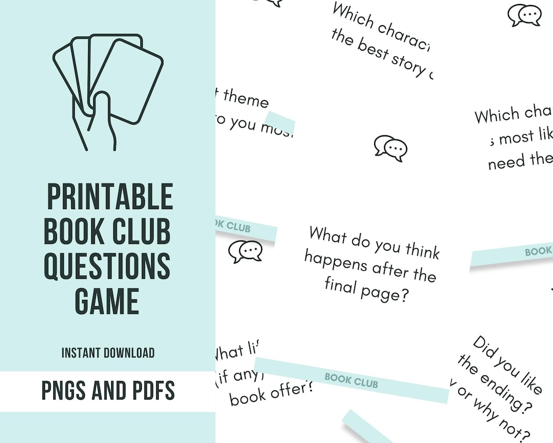 Table Talk Book Club Questions Game | Printable Book Club Questions ...