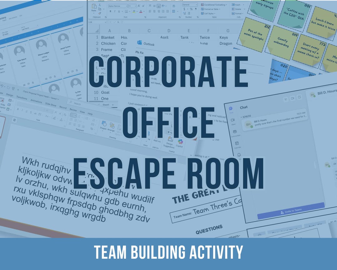 Escape From Work PDF Game Escape Room | Printable Adventure for Adults ...