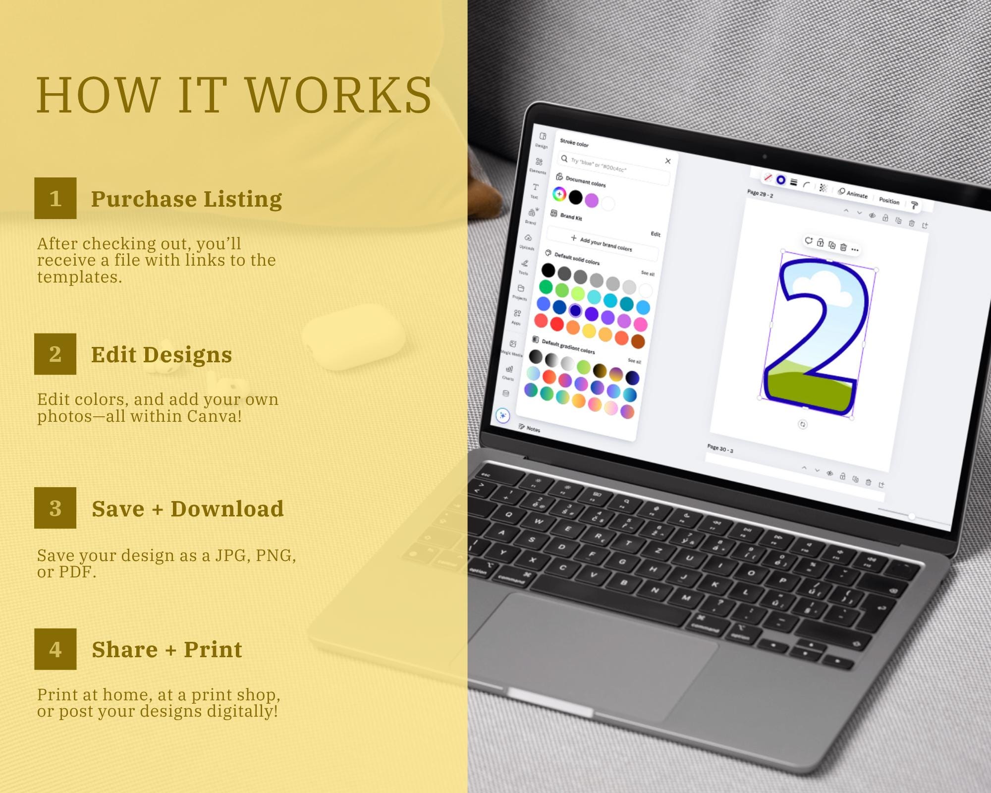 Editable Bulletin Board Letters Canva Template | Customizable Door ...