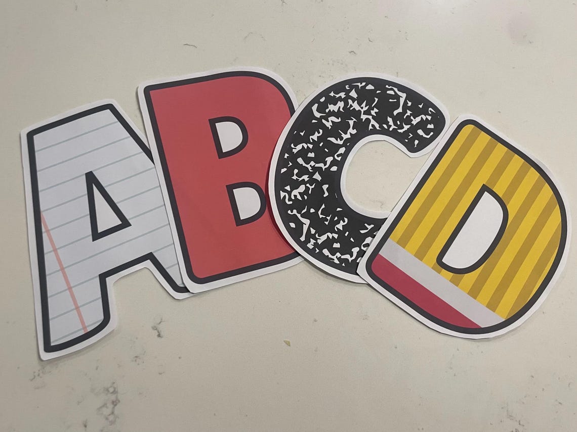 Printable Bulletin Board Letters A-Z | Bulletin Board Printable Letters ...